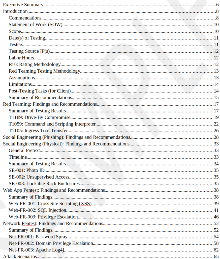 Sample Security Testing Report | PEN Consultants